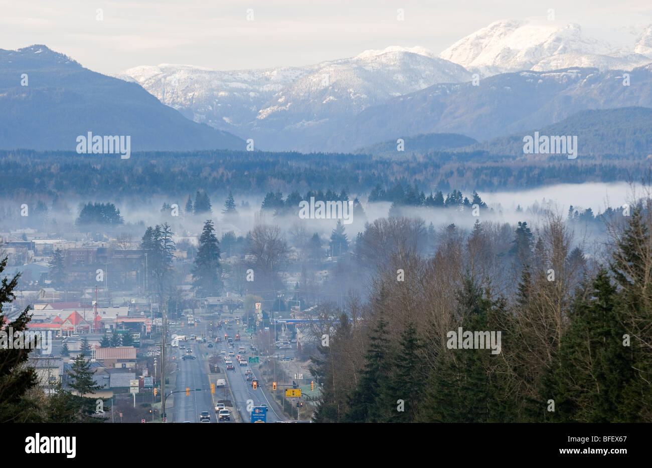 City of Courtenay lies enshrouded in fog as a winter inversion sets in ...
