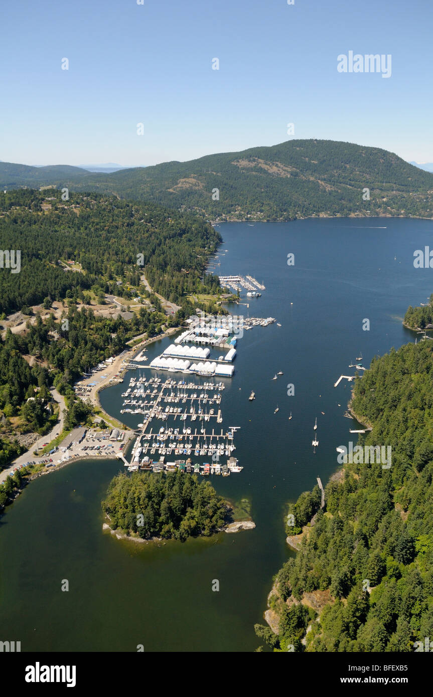 Aerial photo of Maple Bay and Maple Bay Marina, Vancouver Island ...
