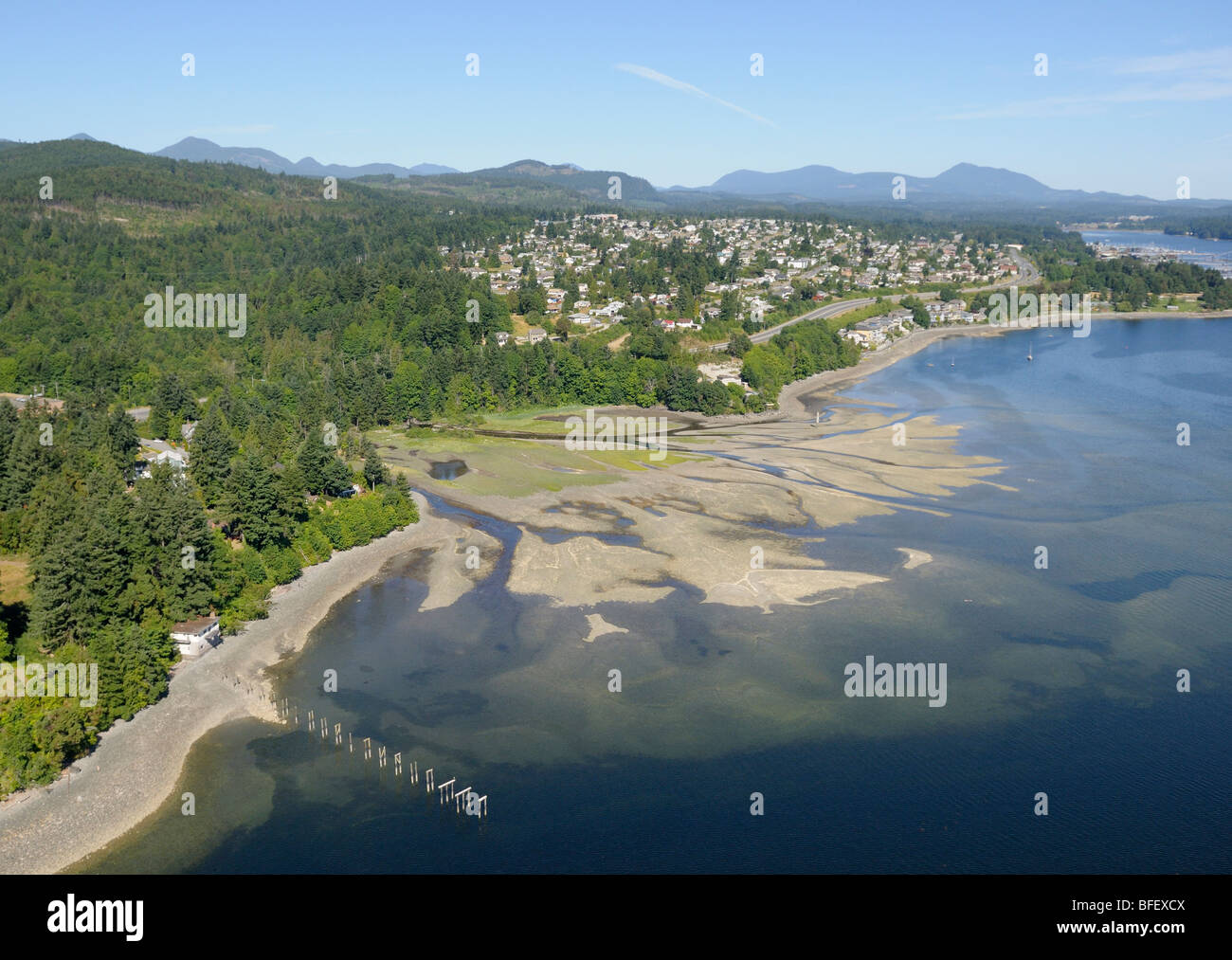 Aerial photograph of Saltair, Vancouver Island, British Columbia ...