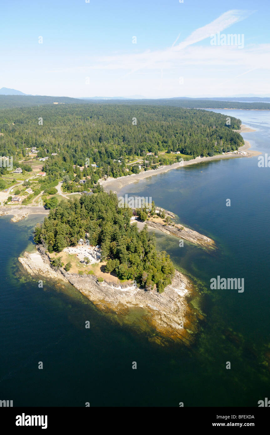 Looking north to Yellow Point, Vancouver Island, British Columbia ...