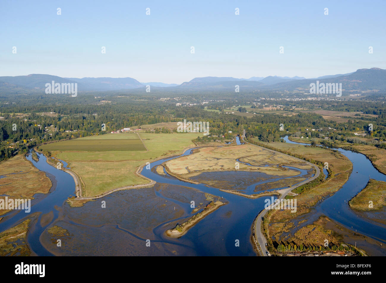 Cowichan Bay estuary, Cowichan Bay, Vancouver Island, British Columbia ...