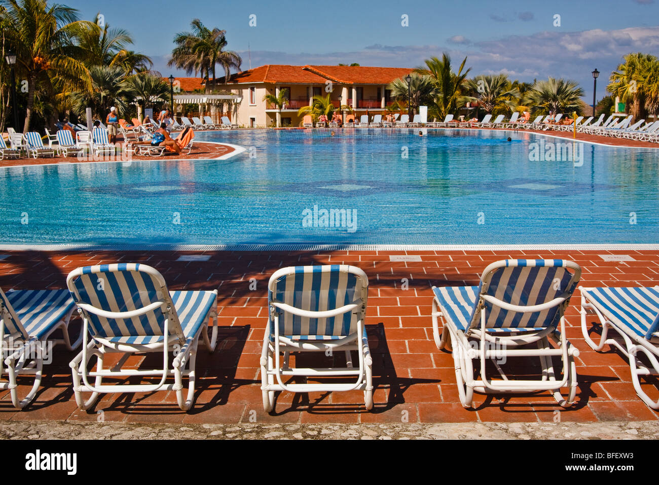 Caribbean resort pool (poolside) view Stock Photo - Alamy