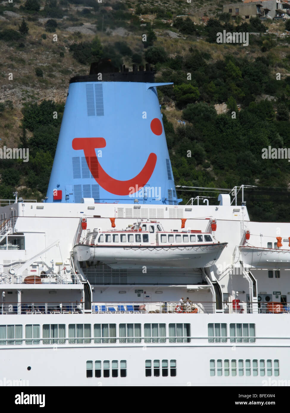 Thomson Celebration Cruise Ship in dock in Dubrovnik Croatia Stock ...