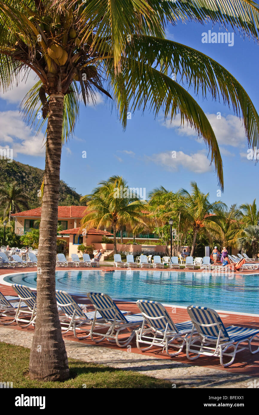 Caribbean resort pool (poolside) view Stock Photo - Alamy