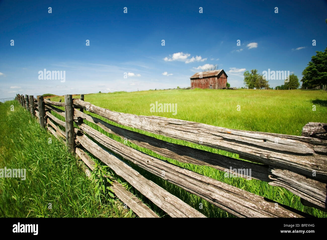 Rail Fence, Uxbridge, Ontario, Canada Stock Photo - Alamy