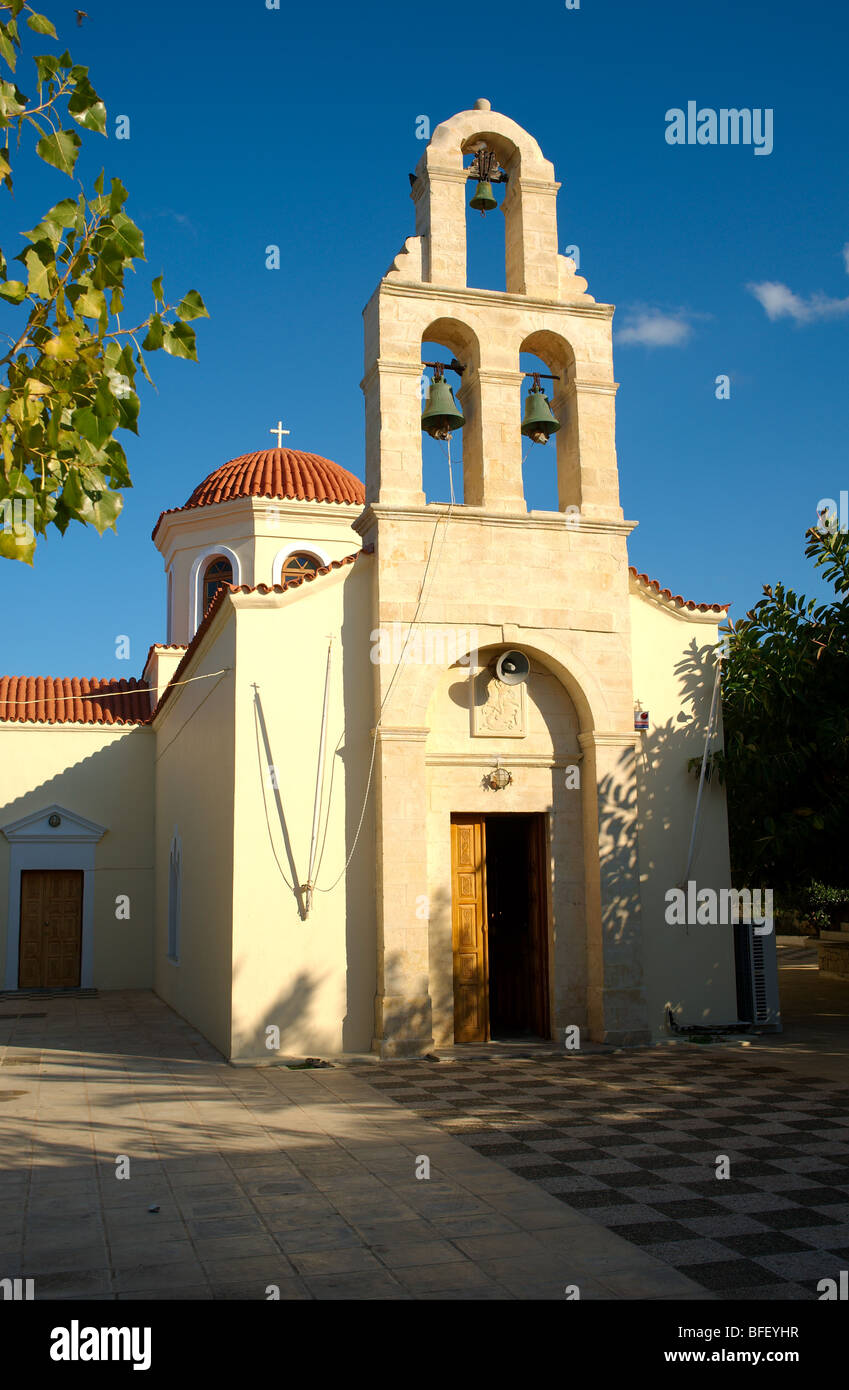 Typical Greek orthodox religion church Panormo Crete Greece Stock Photo ...