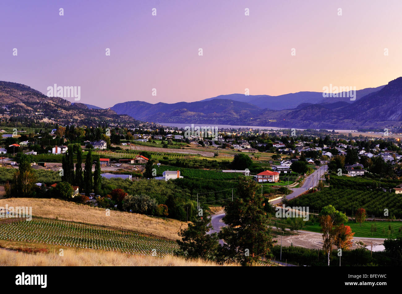 Views of Penticton area from Munson Mountain, at the 'Penticton' sign ...