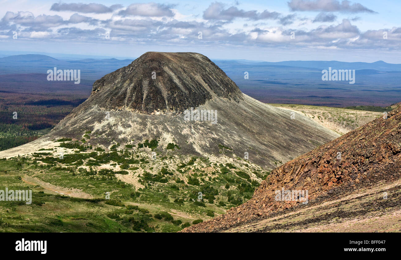 Volcanic cone in the Itcha Mountains in the Chilcotin region of British ...
