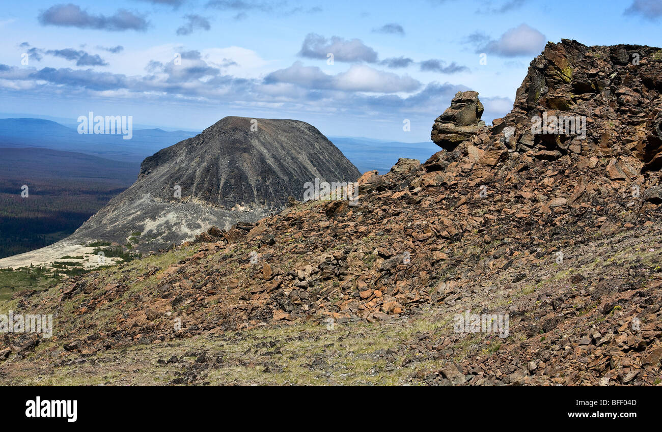 volcanic landscape in the Itcha Mountains of British Columbia Canada ...