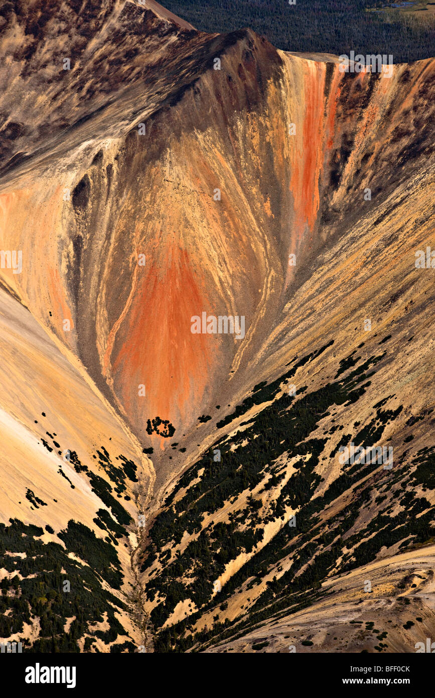 volcanic landscape in the Rainbow Mountains of British Columbia Canada ...
