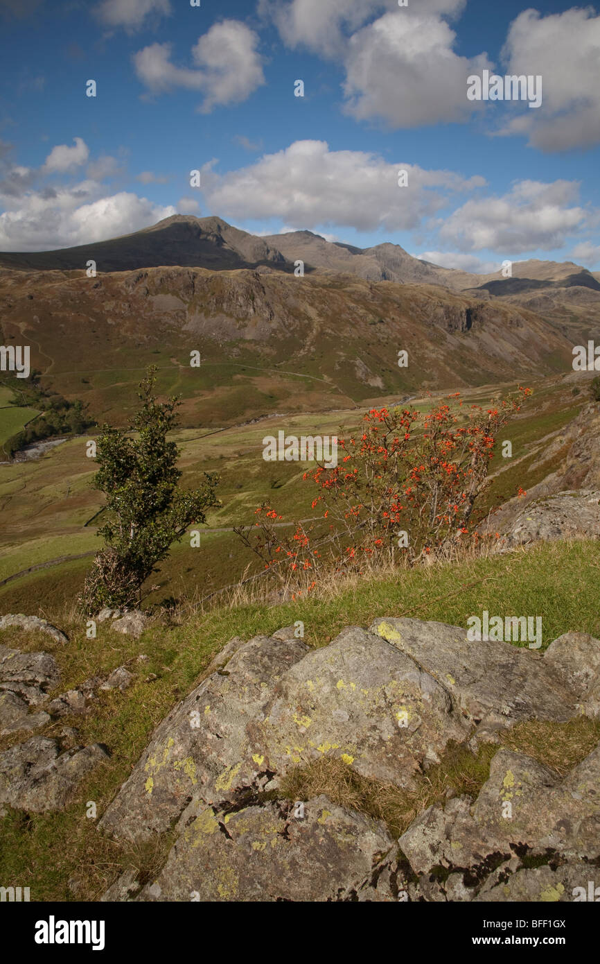 Scafell Pike and the Scafell mountain range in the english lake ...