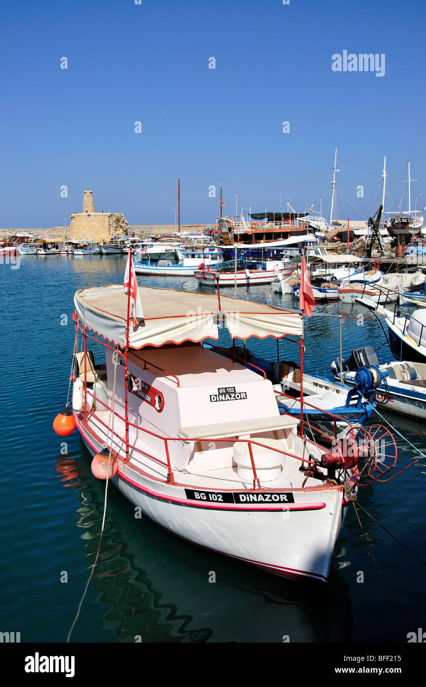 Kyrenia Harbour, Kyrenia, Kyrenia District, Northern Cyprus Stock Photo ...