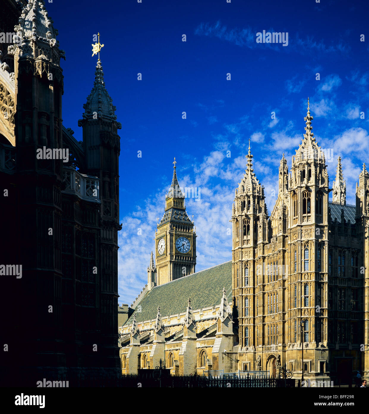 House of Lords and Big Ben clock tower Westminster Palace London ...