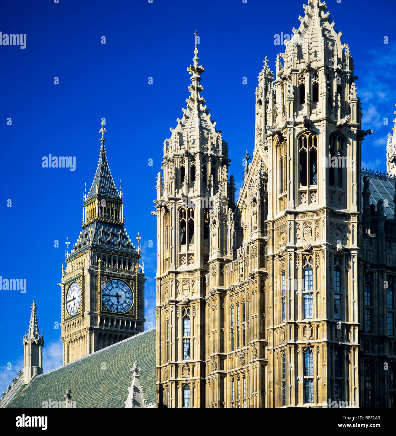 House of Lords and Big Ben clock tower Westminster Palace London Great ...