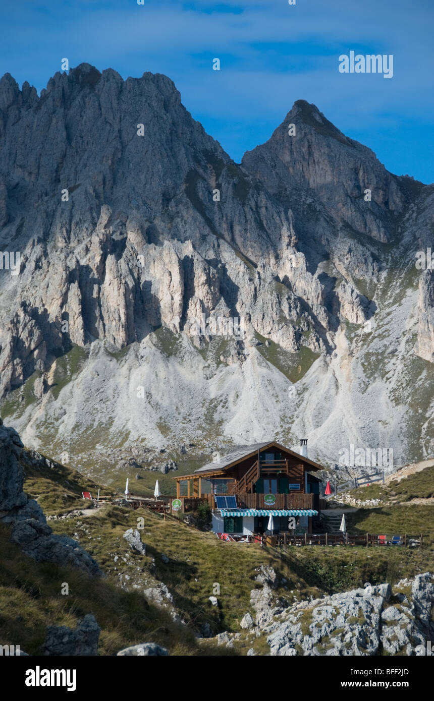 Baita Cafe in the Catinaccio range of the Dolomite Mountains of ...