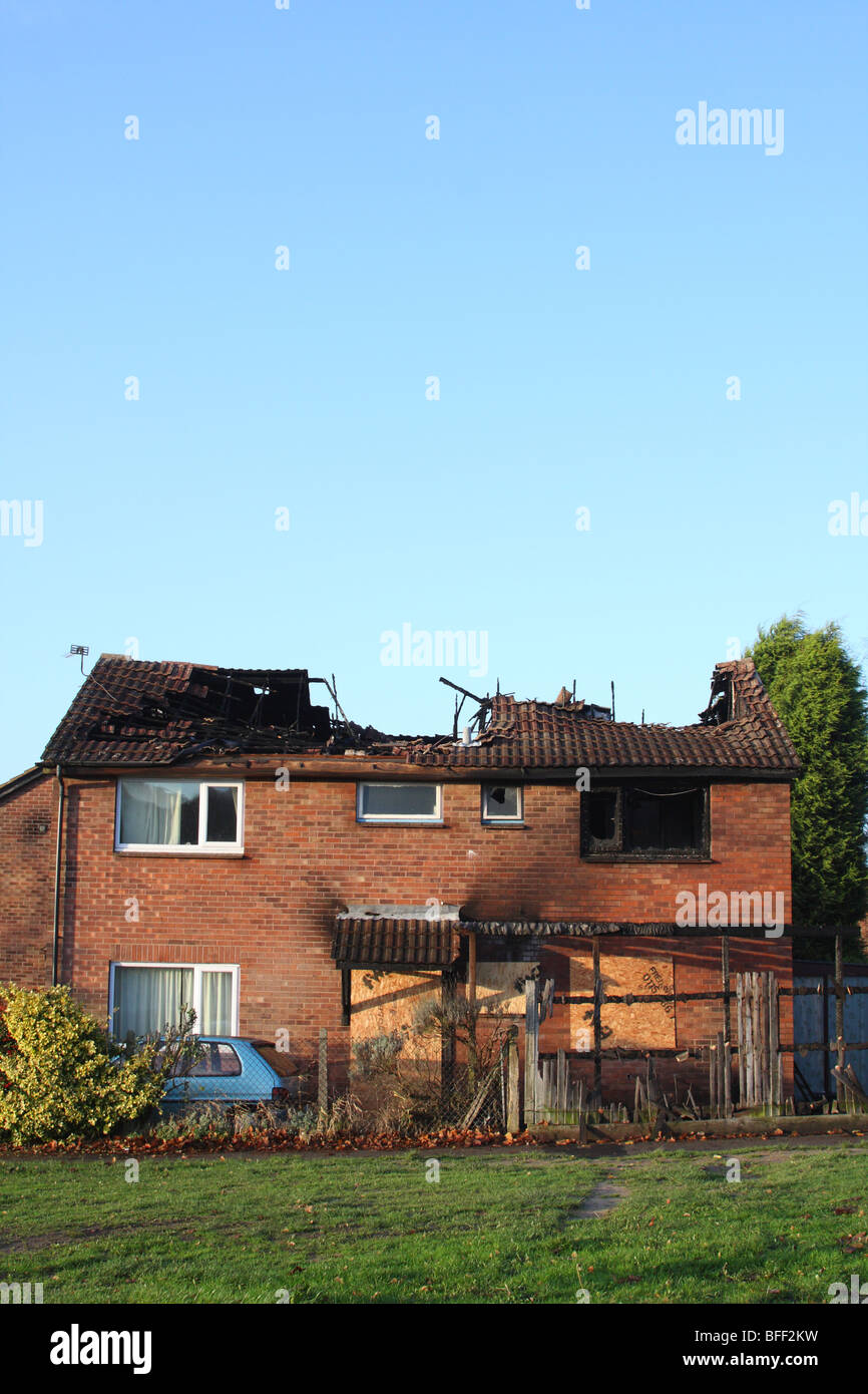 Fire damaged buildings hi-res stock photography and images - Alamy