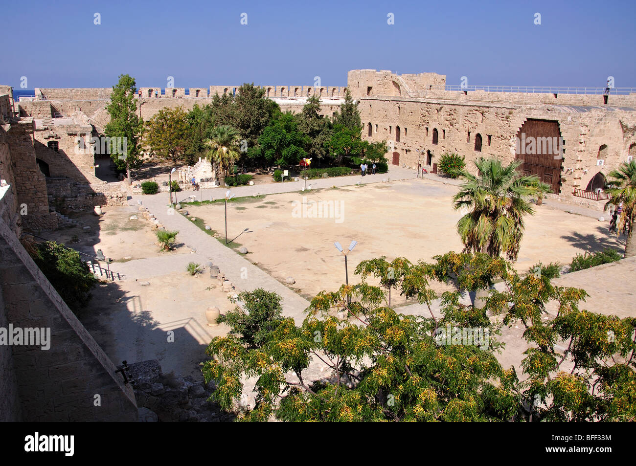 Courtyard, Kyrenia Castle, Kyrenia, Kyrenia District, Northern Cyprus ...