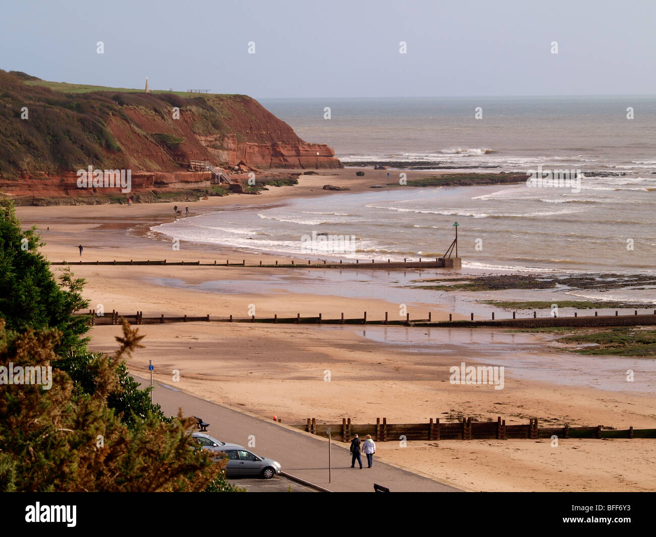 Exmouth beach winter, Devon Stock Photo - Alamy