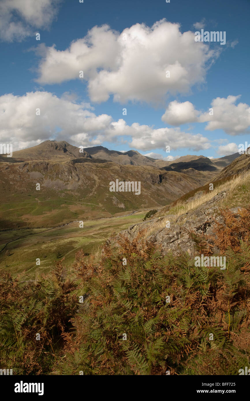 Scafell Pike and the Scafell mountain range in the english lake ...