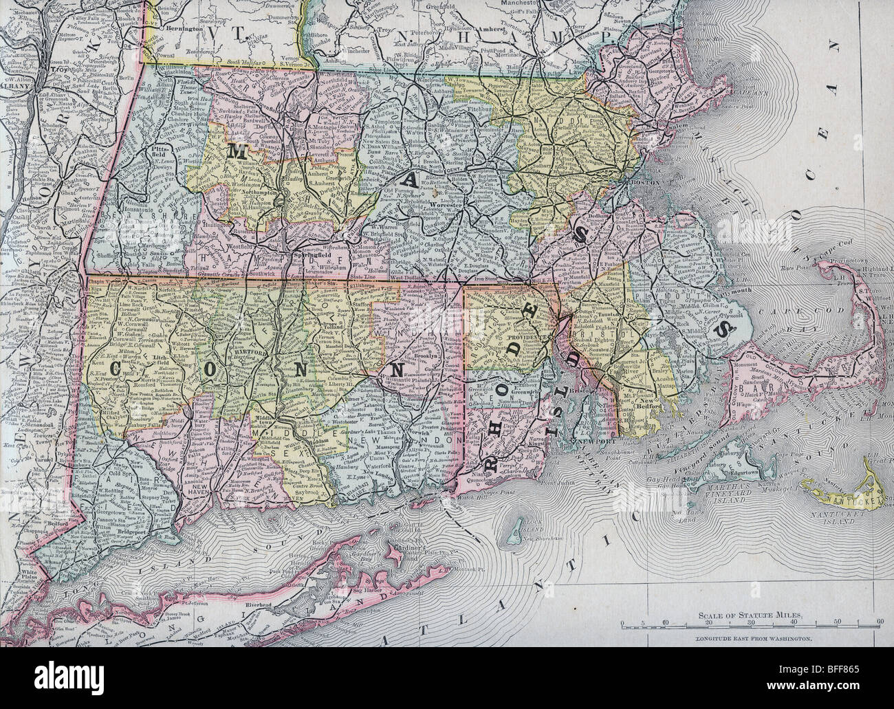 Old New England Maps High Resolution Stock Photography and Images - Alamy