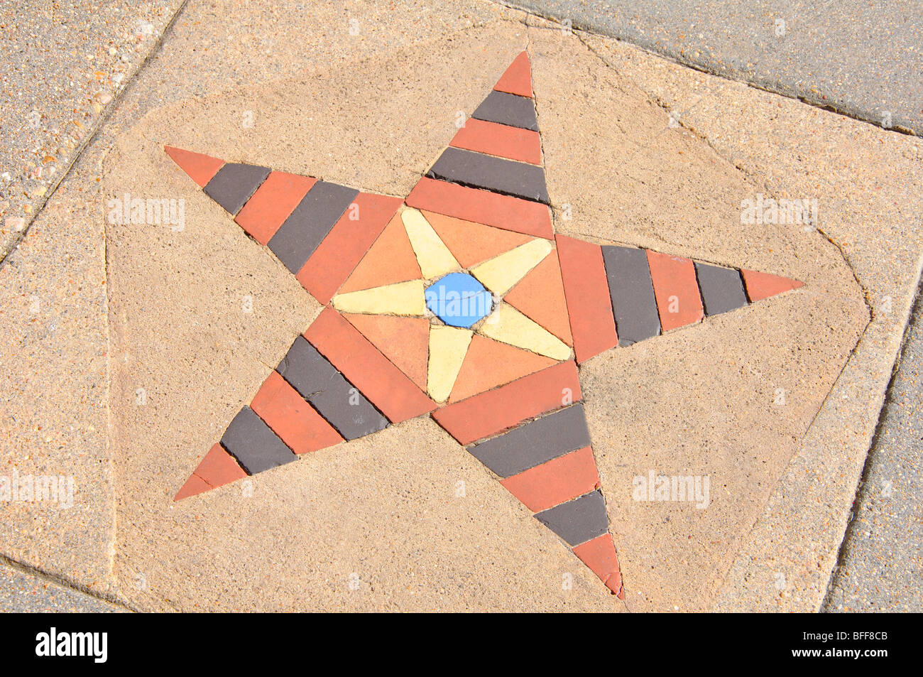 Tiles tile star lone star sidewalk austin hi-res stock photography and ...