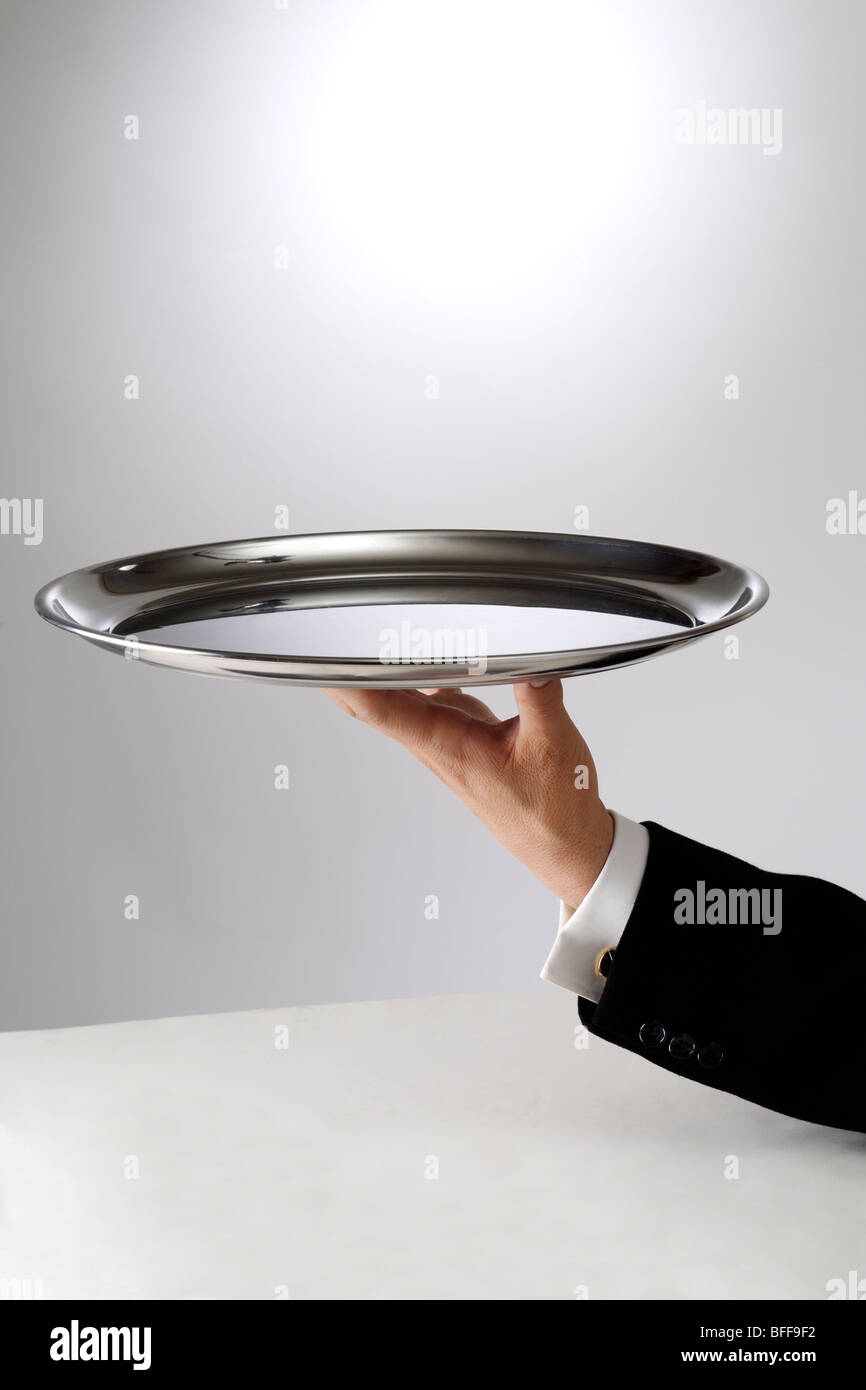 Silver platter hi-res stock photography and images - Alamy