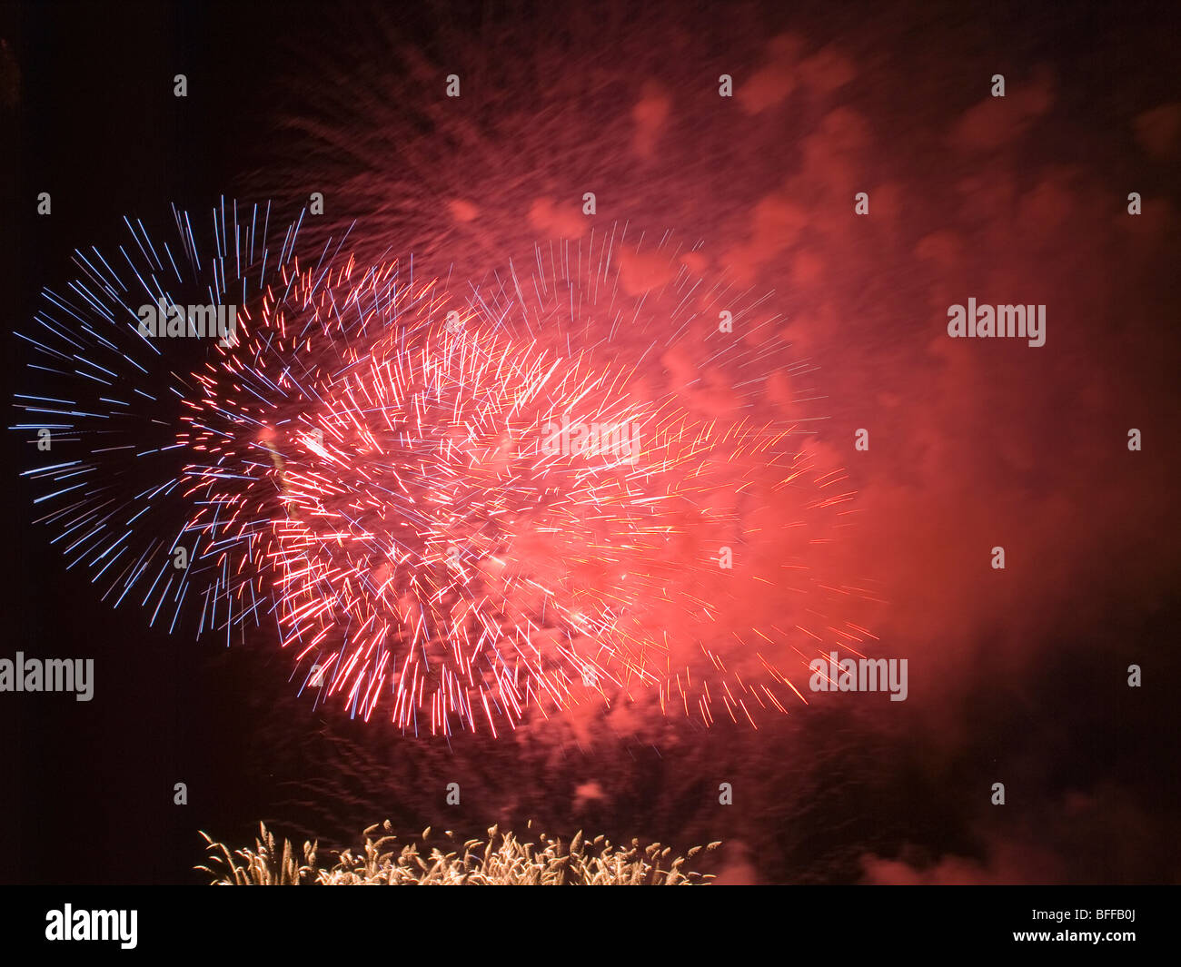 July 4th fireworks over Boston, Massachussetts, United States Stock ...