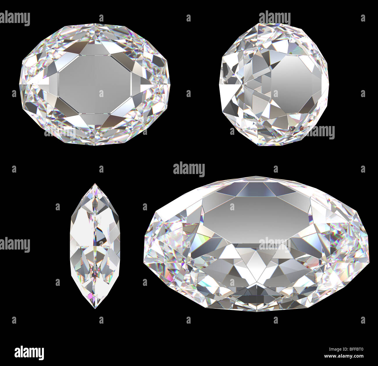 Diamond classic cut isolated with clipping path Stock Photo - Alamy
