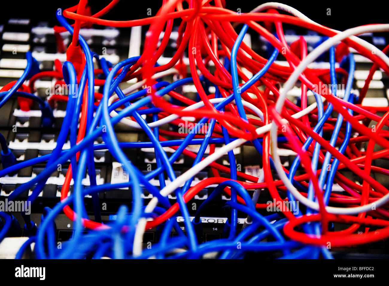 photograph of twisted data cables Stock Photo - Alamy