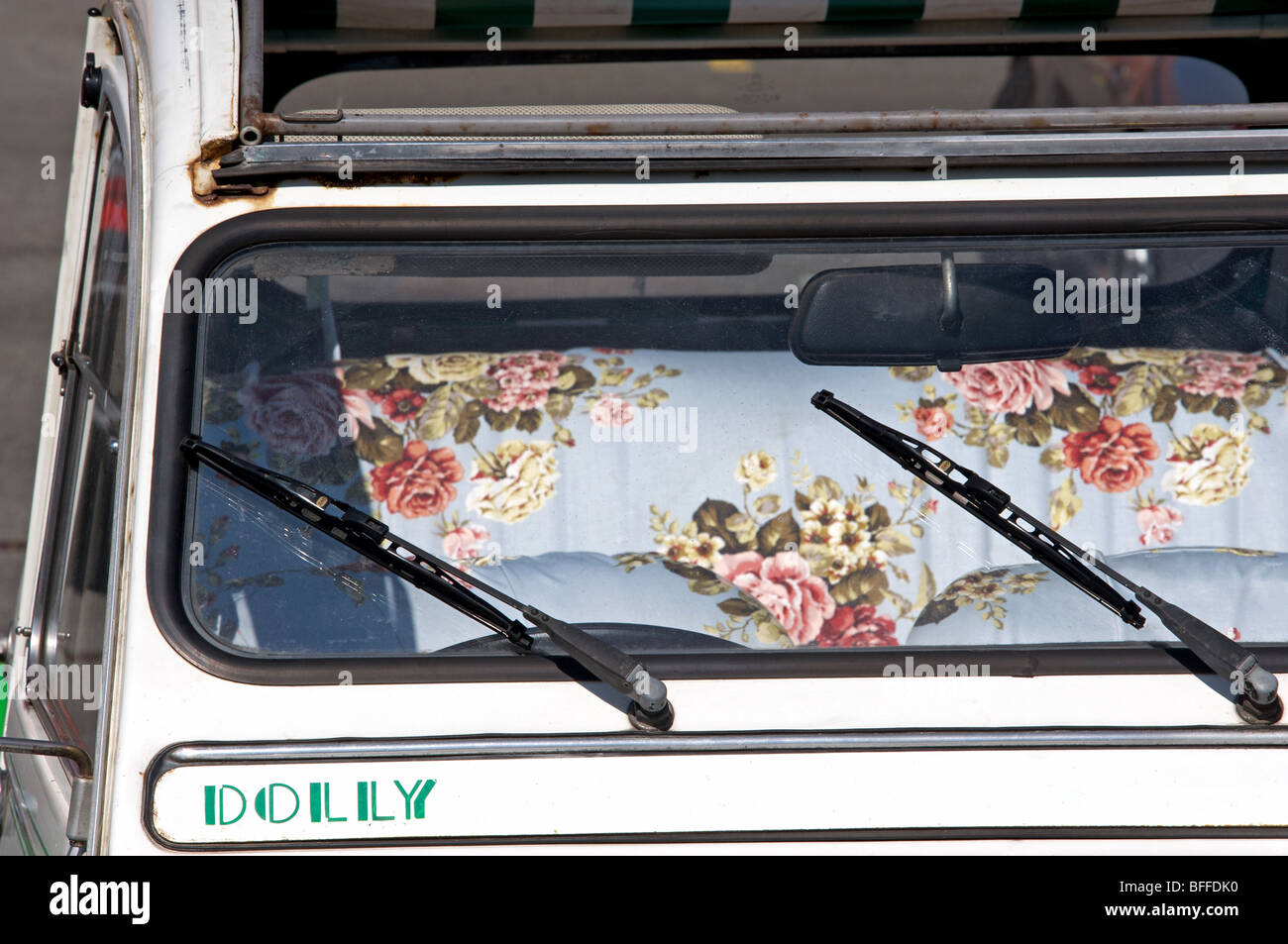 Window screen and Interior of a French built Citroen 2CV 'Dolly ...