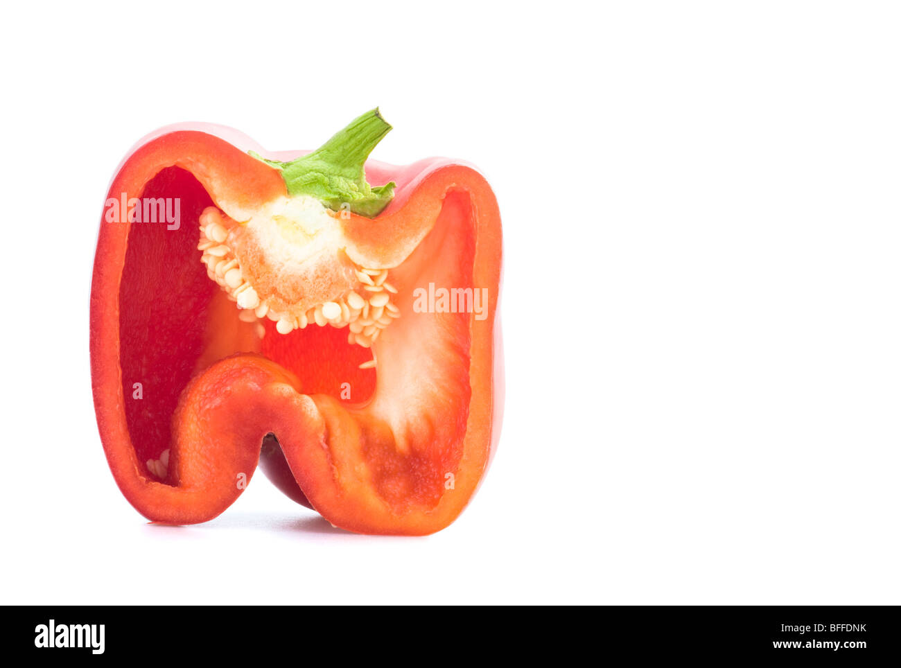 Red capsicum pepper cut in half hi-res stock photography and images - Alamy