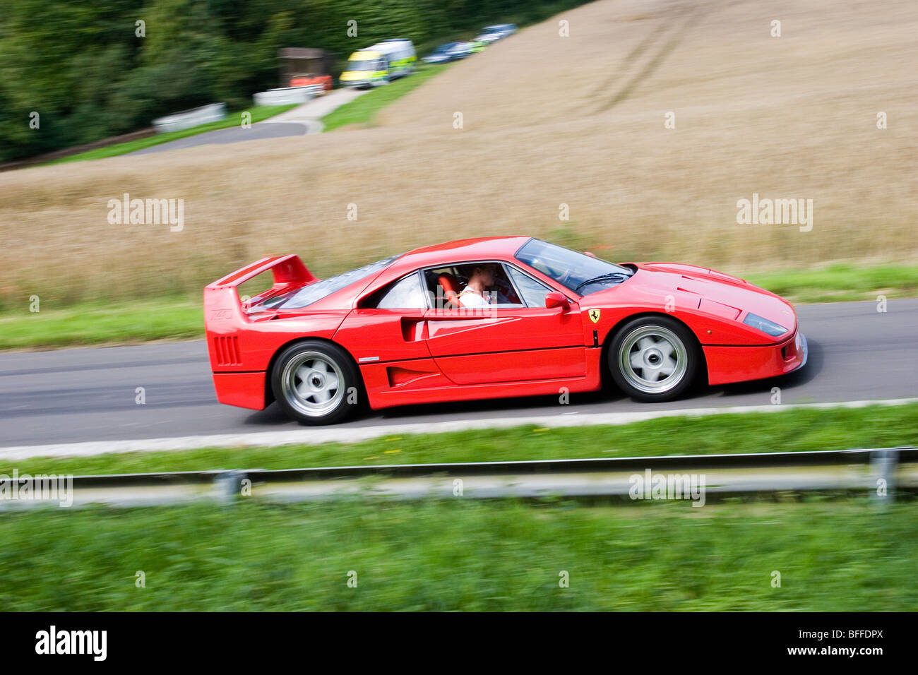 Red Ferrari F40 supercar 1987 - 1992 twin-turbo 3.5-litre V8 478bhp ...