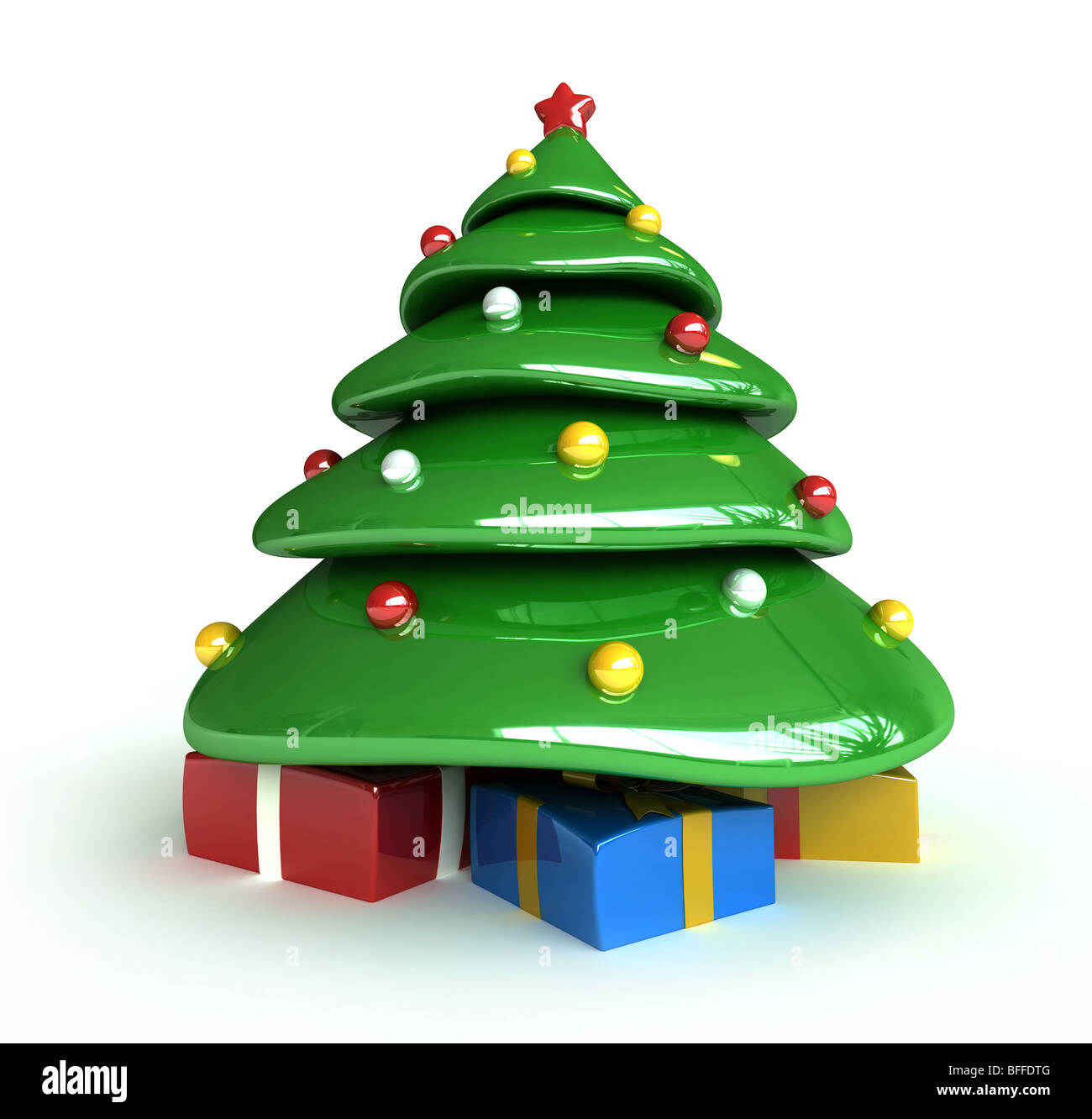 Christmas tree cartoon hi-res stock photography and images - Alamy