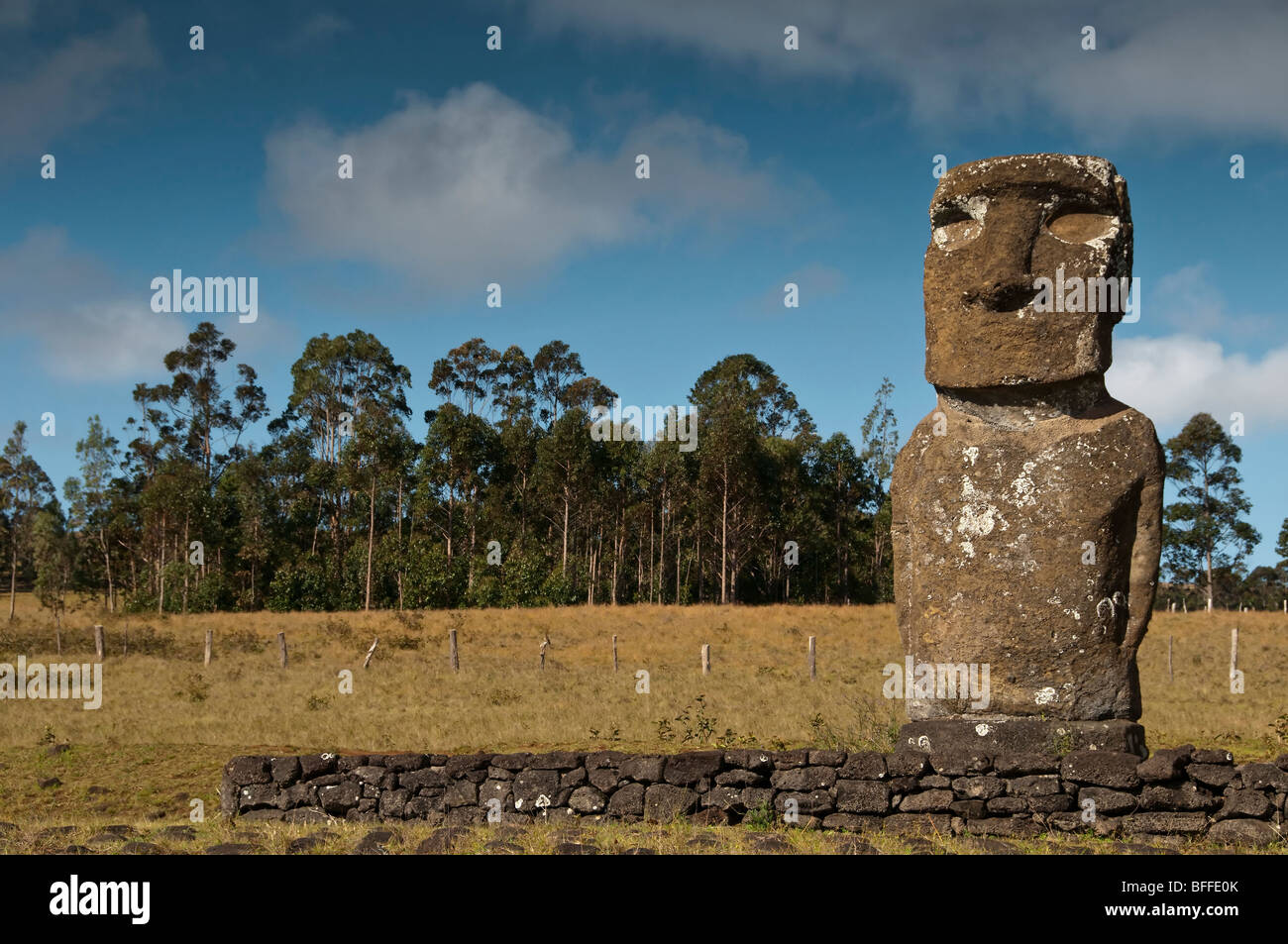 Easter Island Moai Statues at the Ahu Akivi Site Stock Photo - Alamy