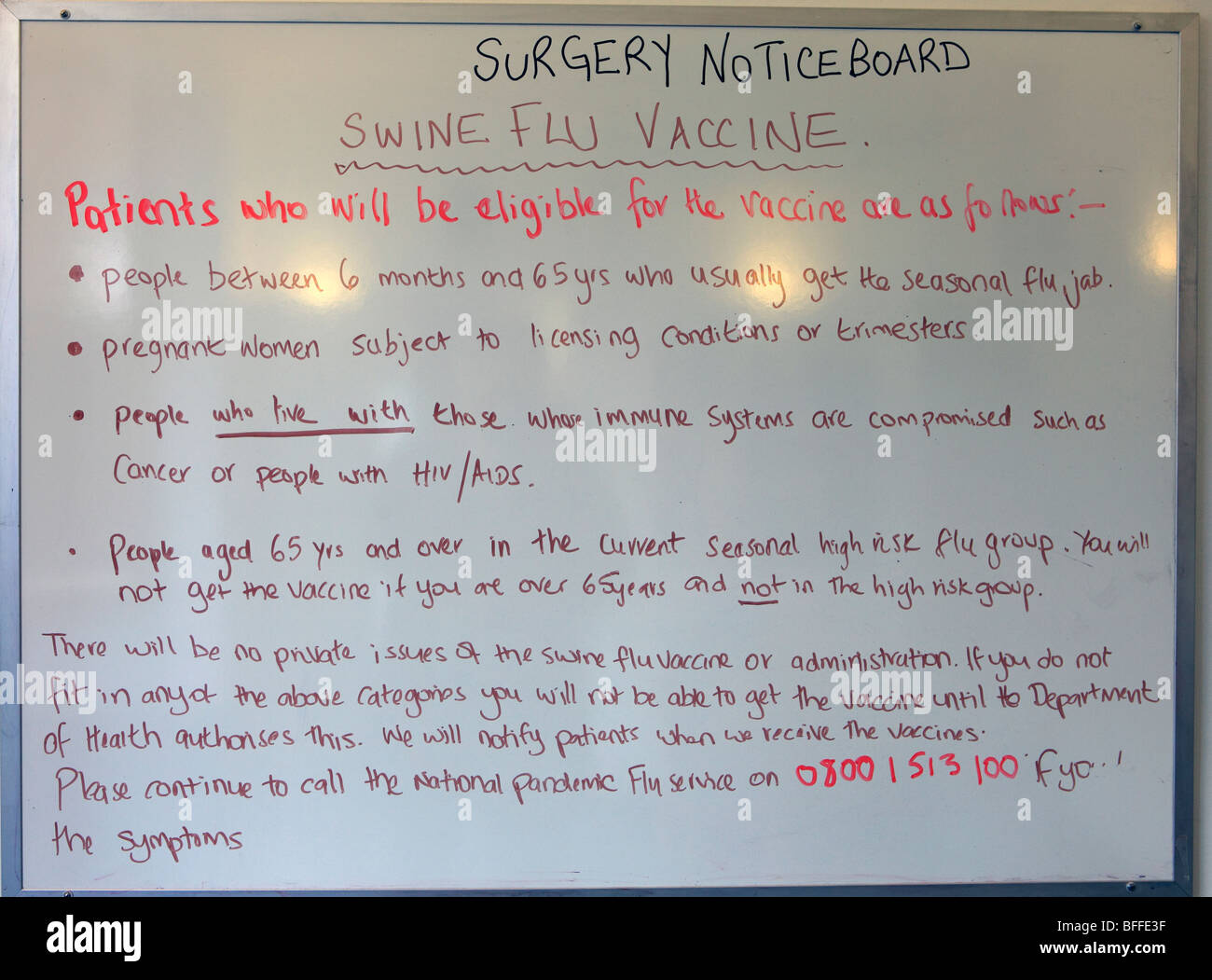 Patients notice board hi-res stock photography and images - Alamy