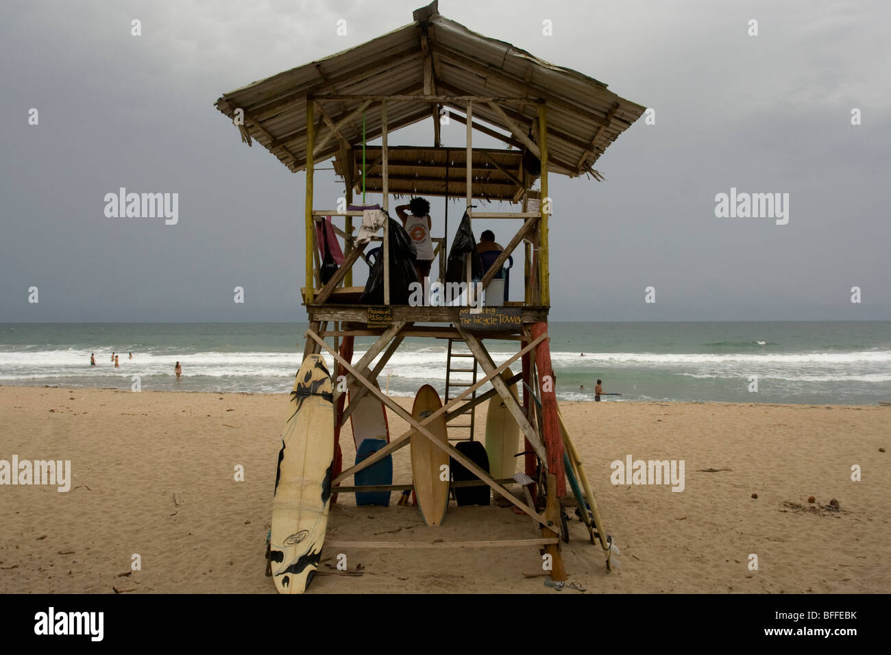 Lifeguard tower on caribbean beach hi-res stock photography and images ...