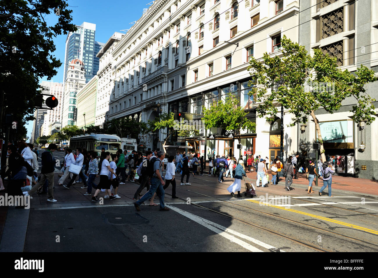 Downtown San Francisco street Stock Photo - Alamy