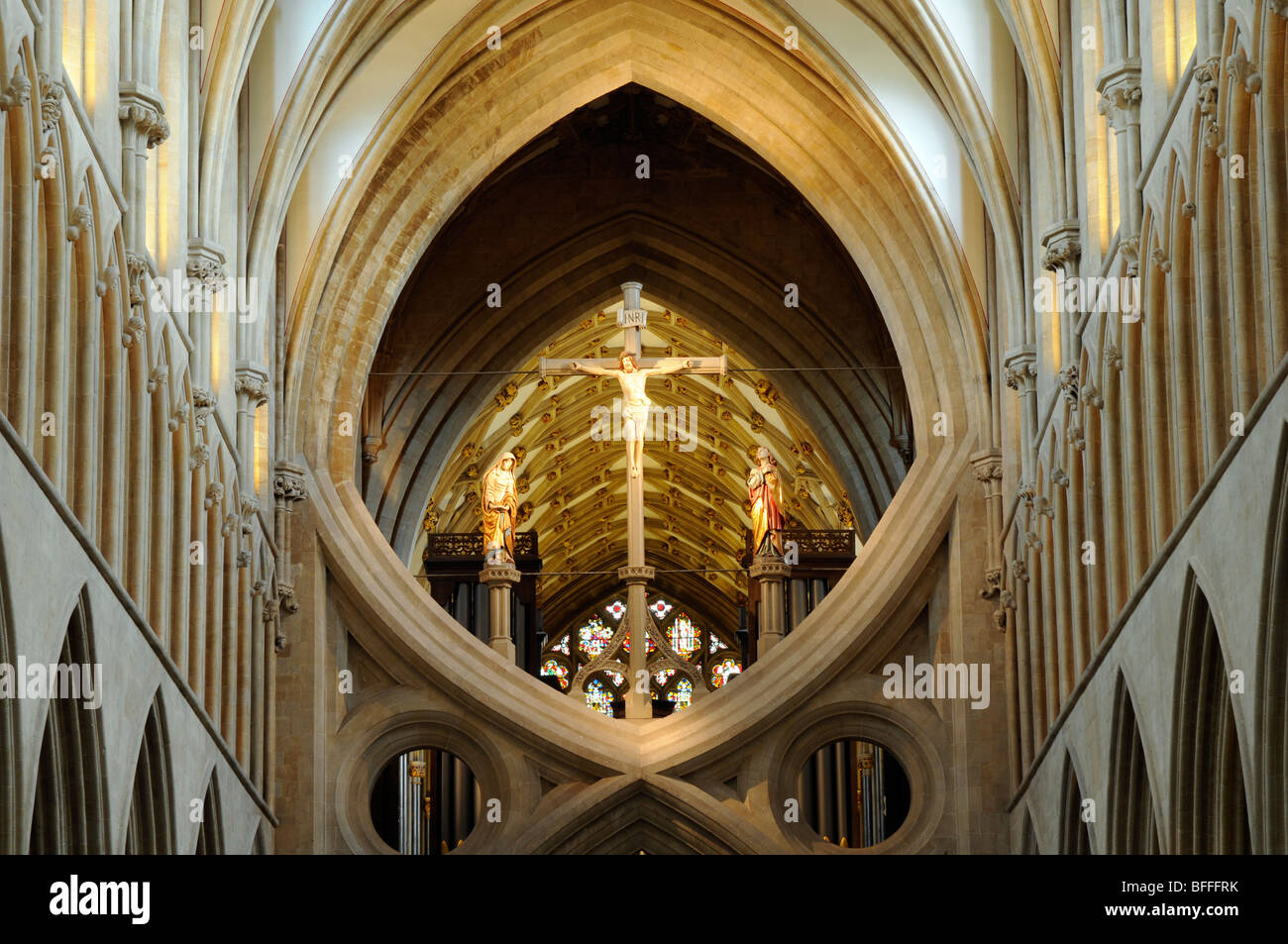 Scissor Arches of Wells Cathedral, England, UK Stock Photo - Alamy