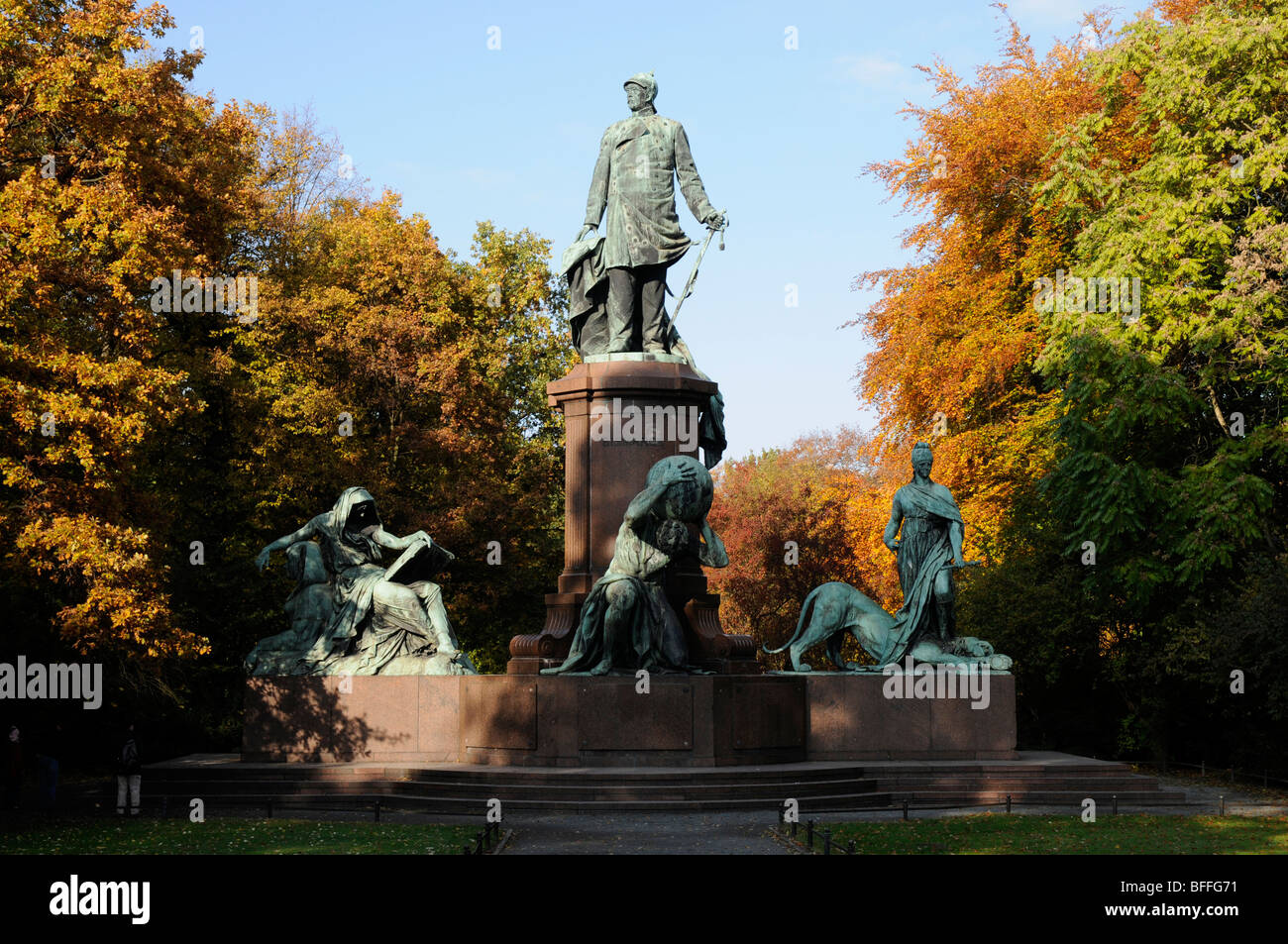 The Bismarck Memorial, Tiergarten, Berlin, a memorial statue to Prince ...