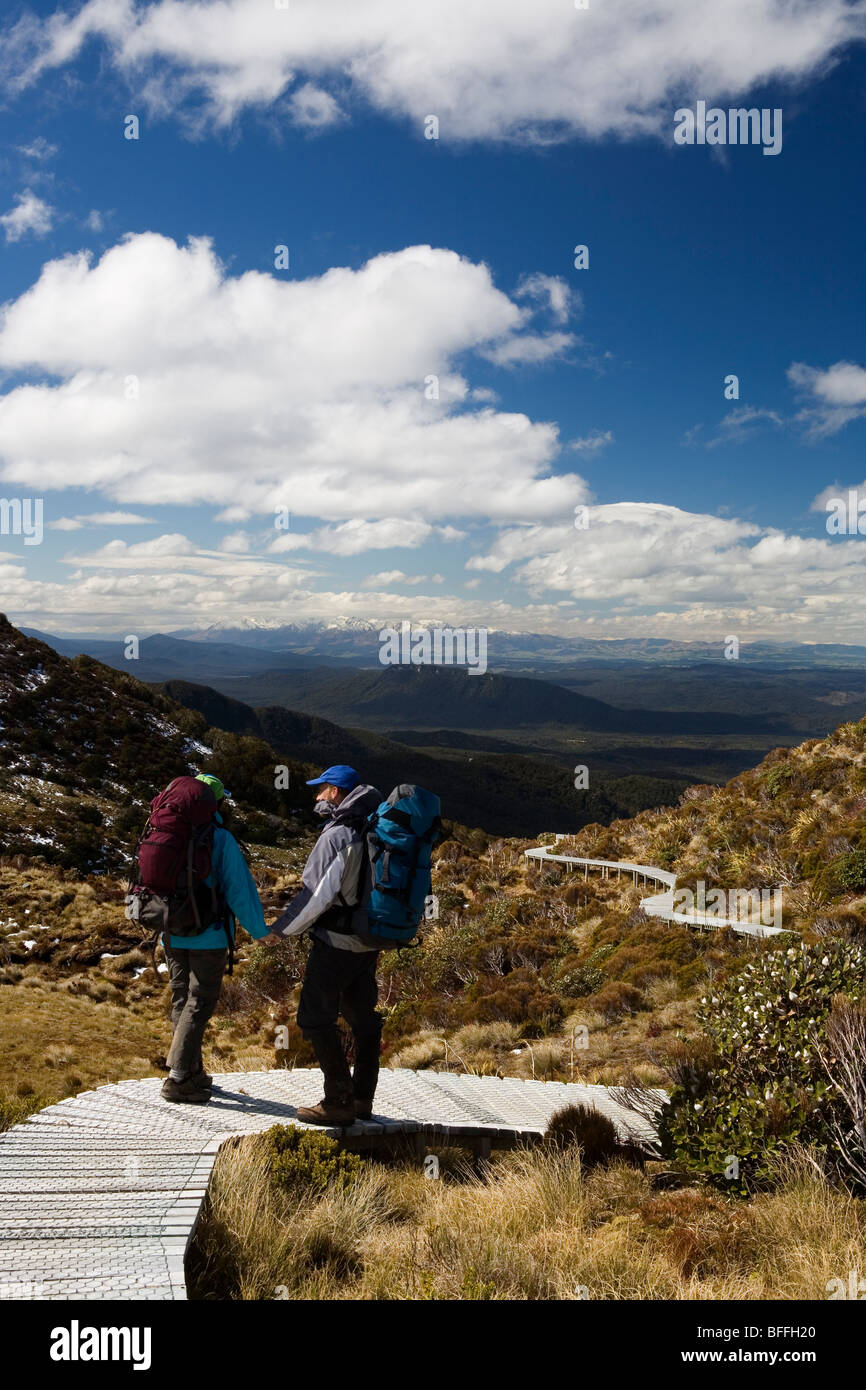 two hikers on hump ridge track, New Zealand Stock Photo - Alamy