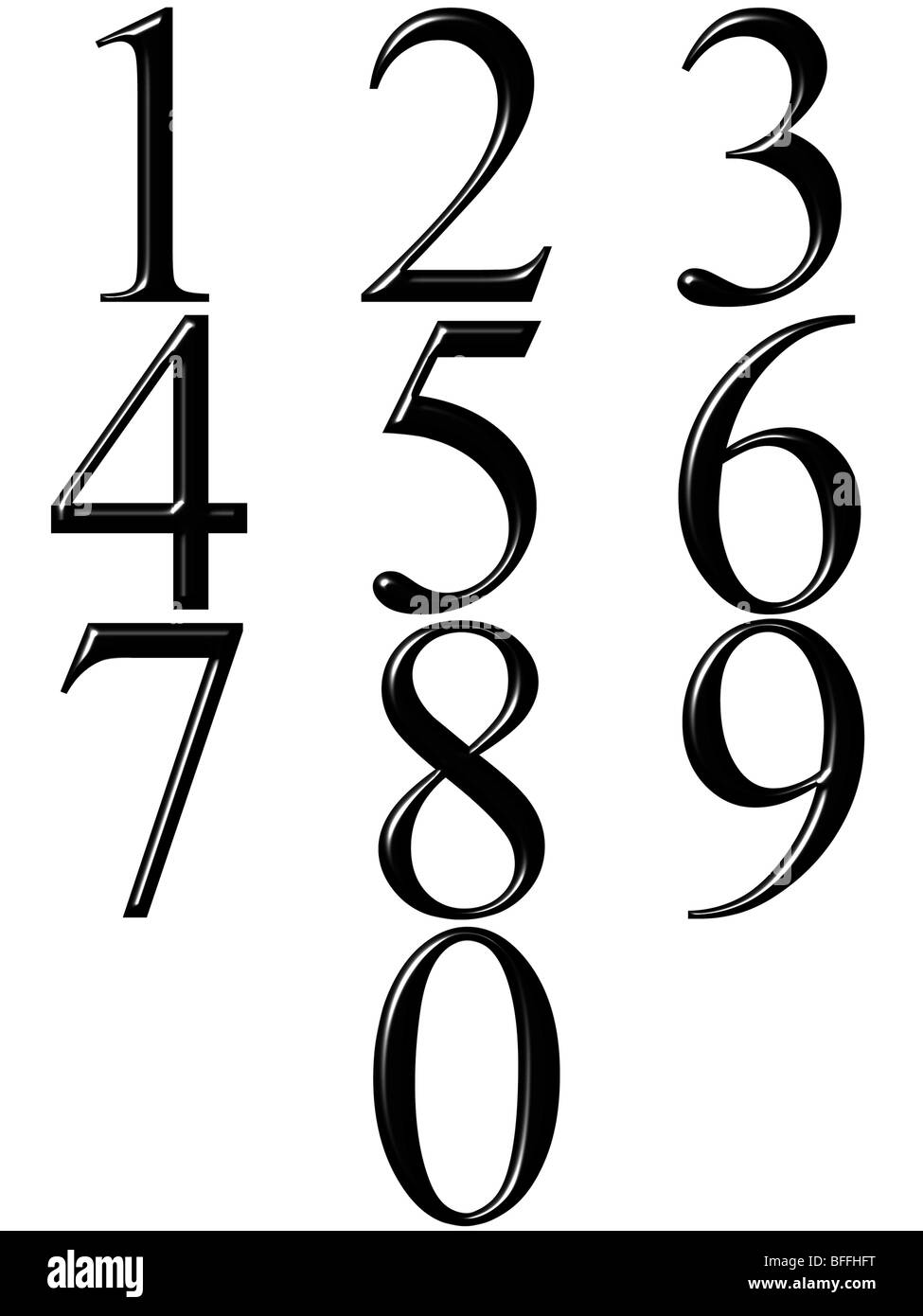 Black numbers hi-res stock photography and images - Alamy