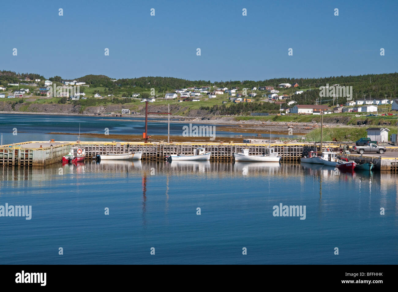A view of a dock along the west coast of Newfoundland Stock Photo - Alamy