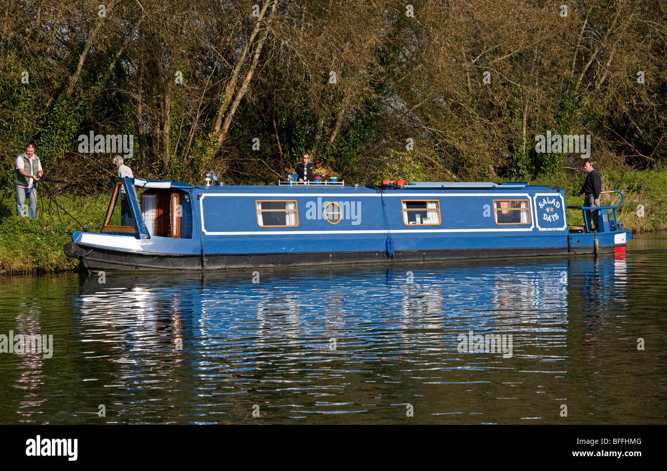 Narrowboat moored near the Patch Bridge, Gloucester and Sharpness Canal ...