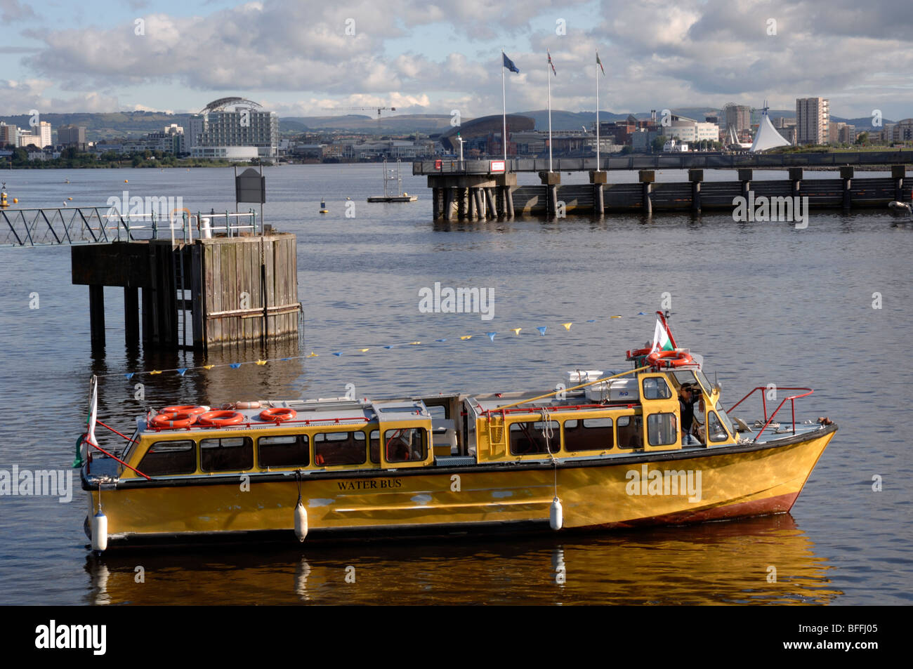 Water taxi, Cardiff Bay, Cardiff, Wales, UK, Europe Stock Photo - Alamy