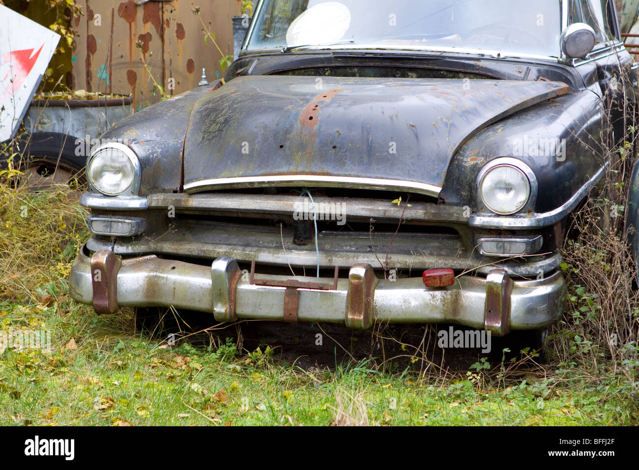 Old american rust car in junkyard Stock Photo - Alamy