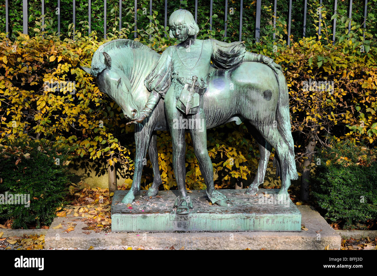 Statue in the English Garden, Tiergarten, Berlin, Germany Stock Photo ...