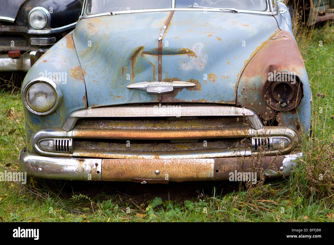 Old american rust car in junkyard Stock Photo - Alamy