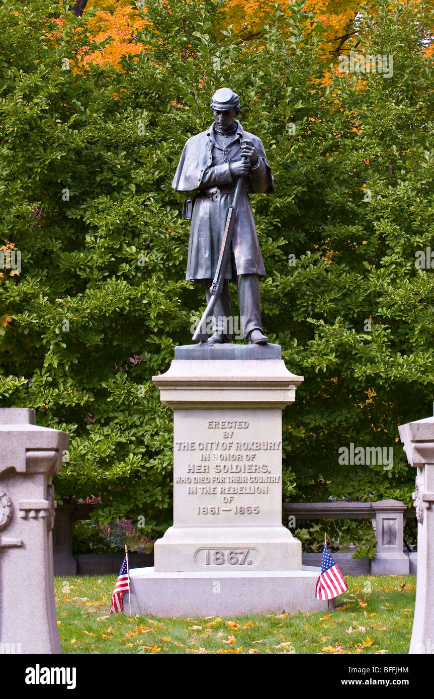 United States Civil War Memorial at Forest Hills Cemetery Stock Photo ...