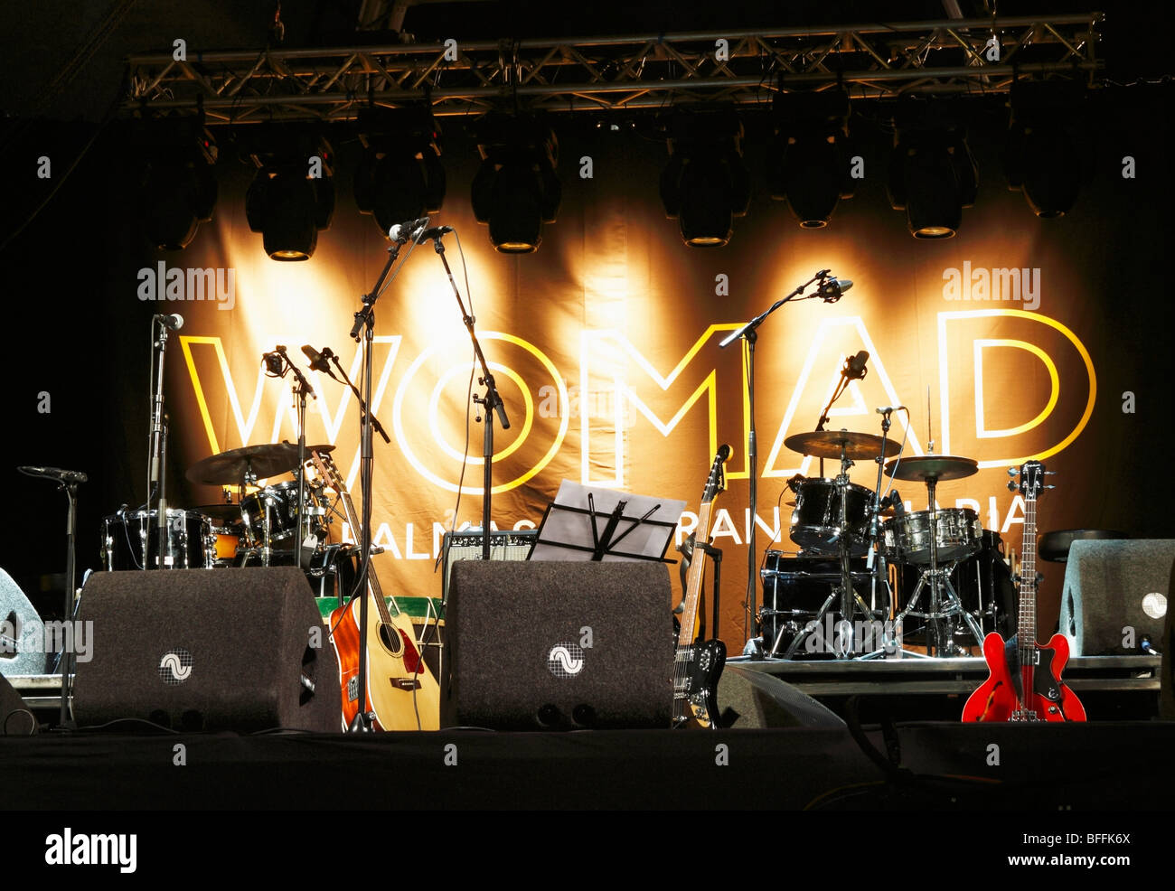 Stage at Womad festival in Las Palmas on Gran Canaria in The Canary ...