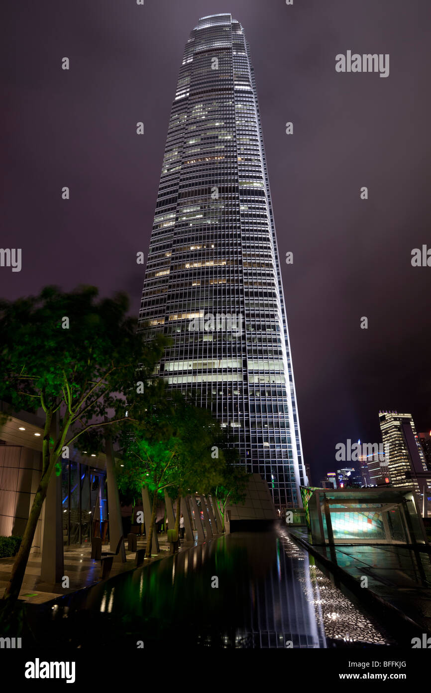 An atmospheric night view of Hong Kong's Two International Finance ...